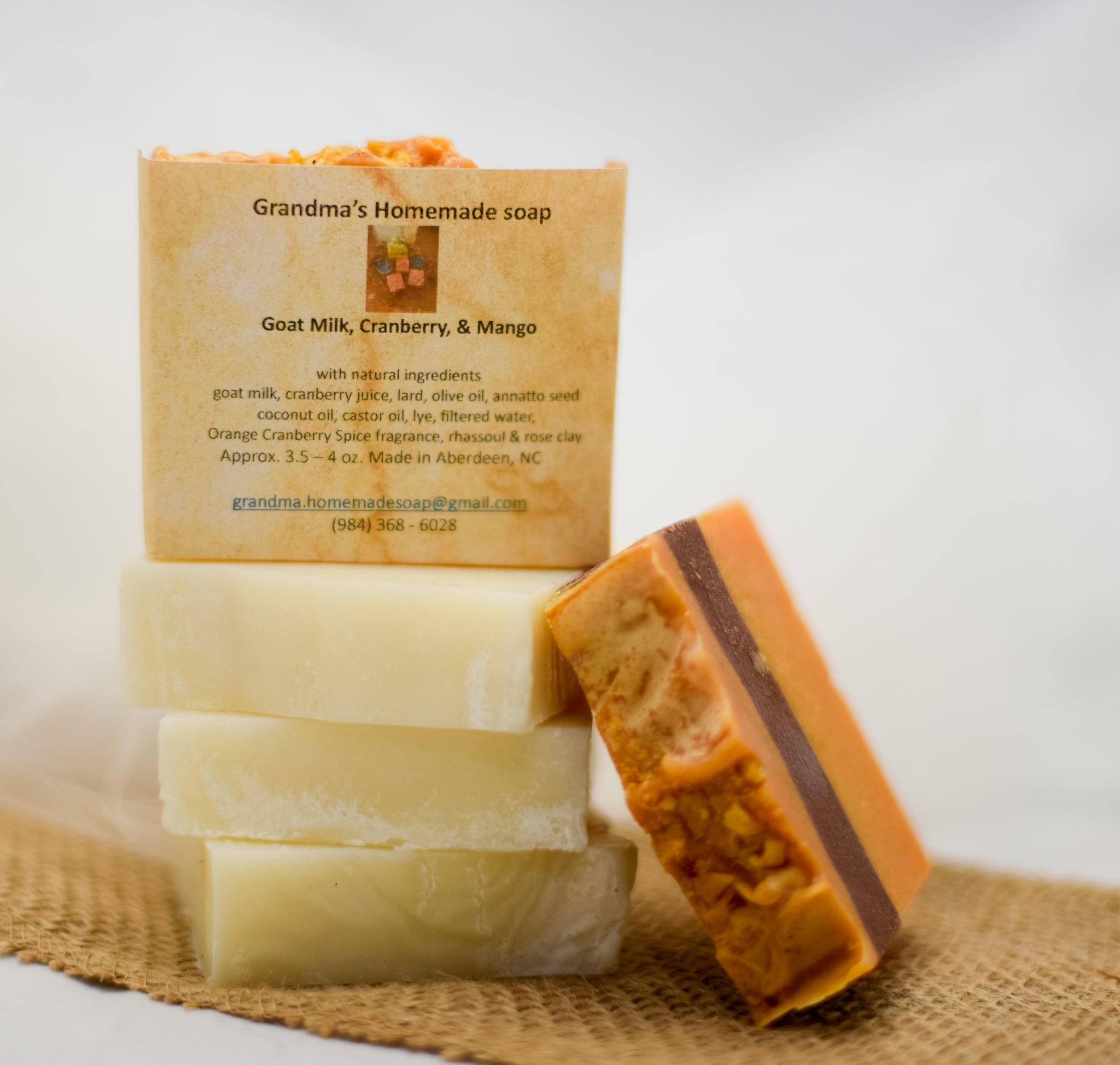 Goat Milk, Cranberry, Orange, Mango - Grandma's Homemade Soaps