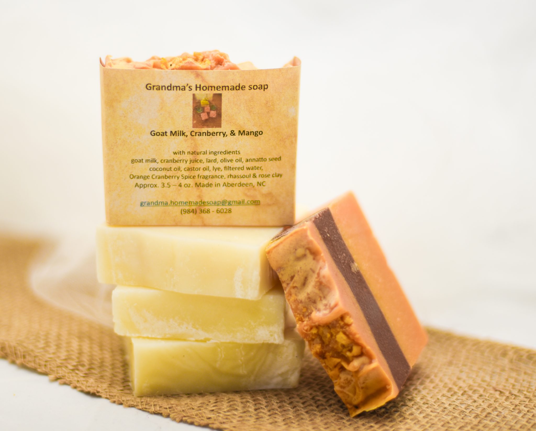 Goat Milk, Cranberry, Orange, Mango - Grandma's Homemade Soaps
