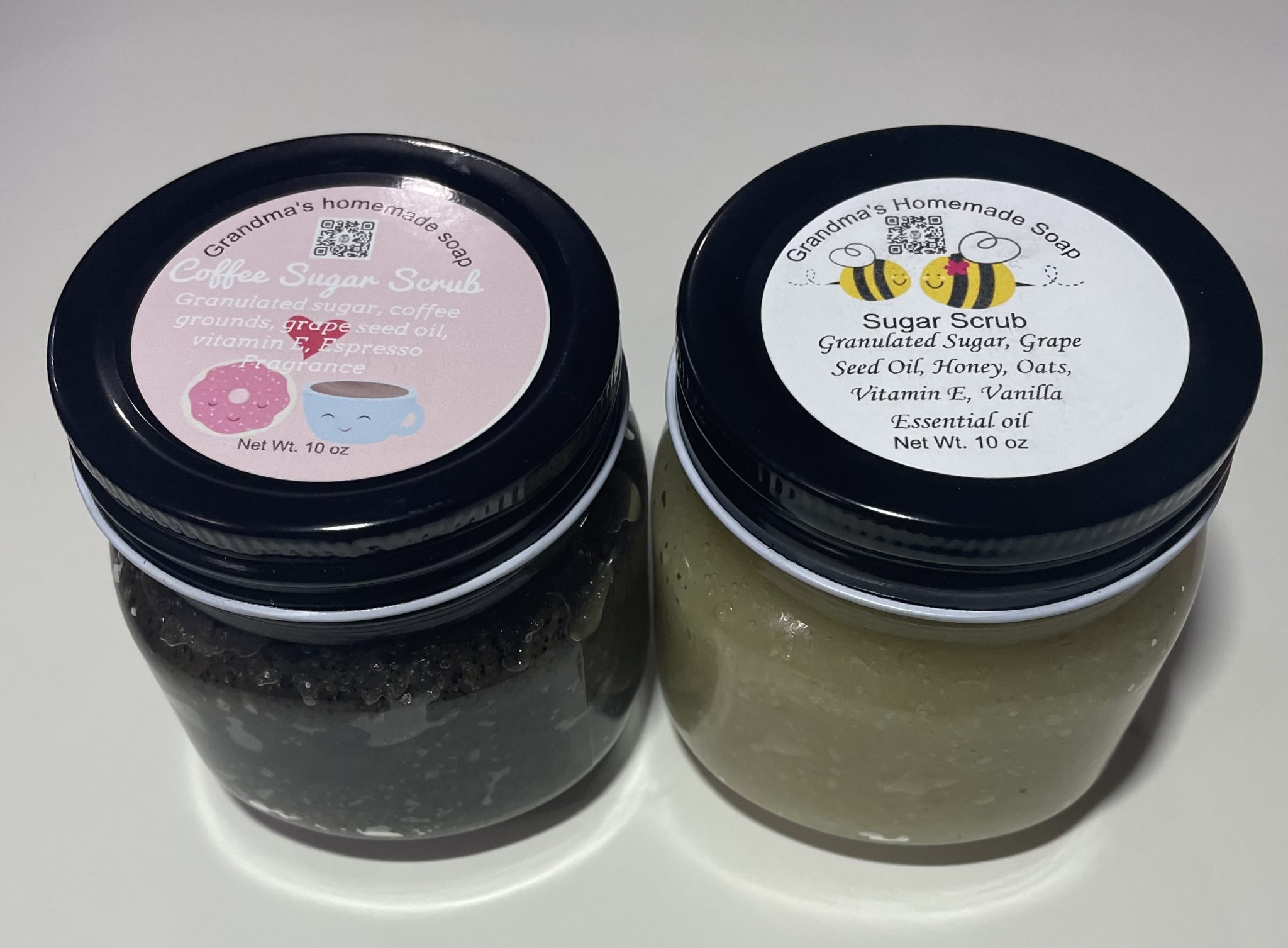 10 oz coffee sugar scrub - Grandma's Homemade Soaps